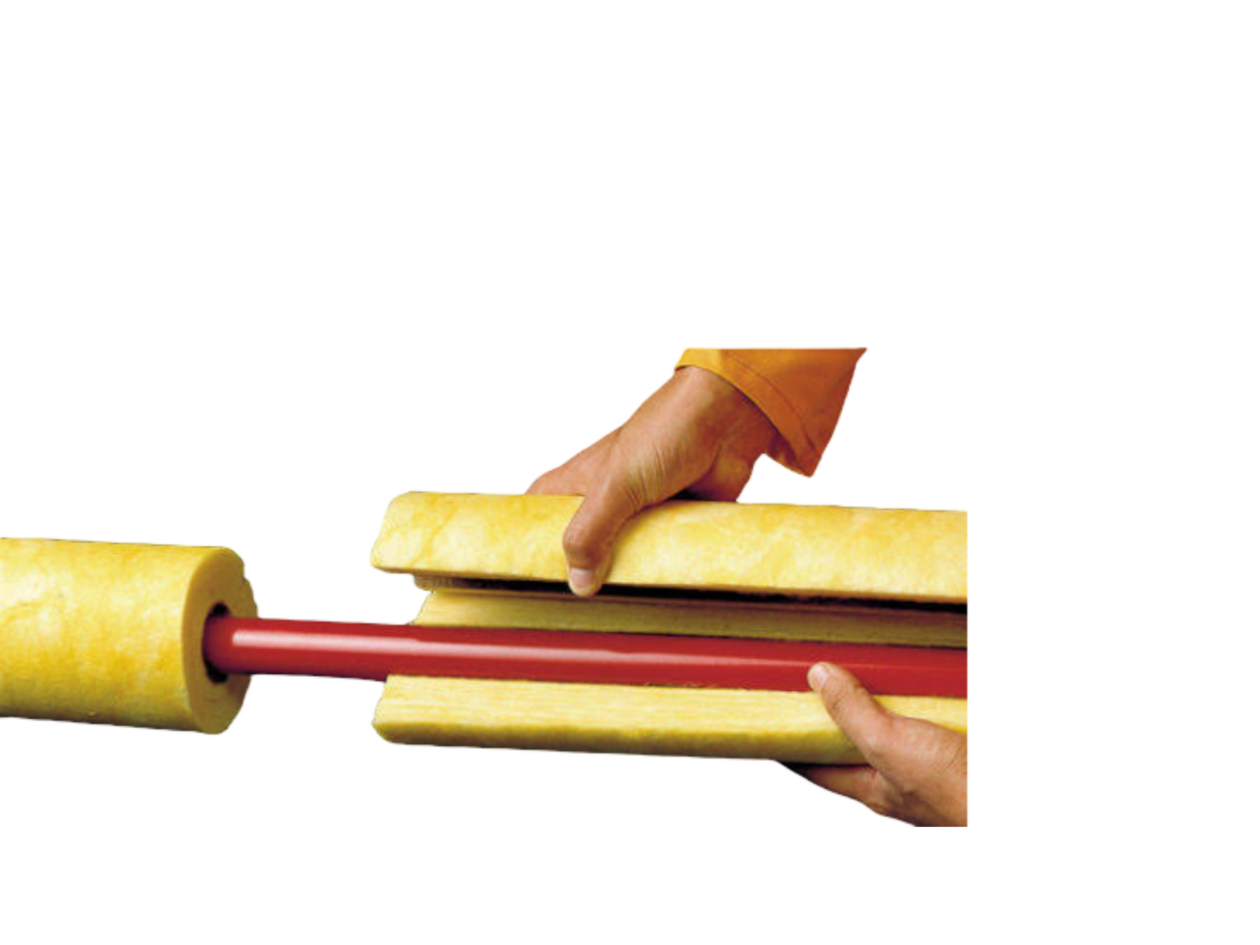 Fiberglass Sectional Pipe Insulation - Glasswool (up to 350 degC ...