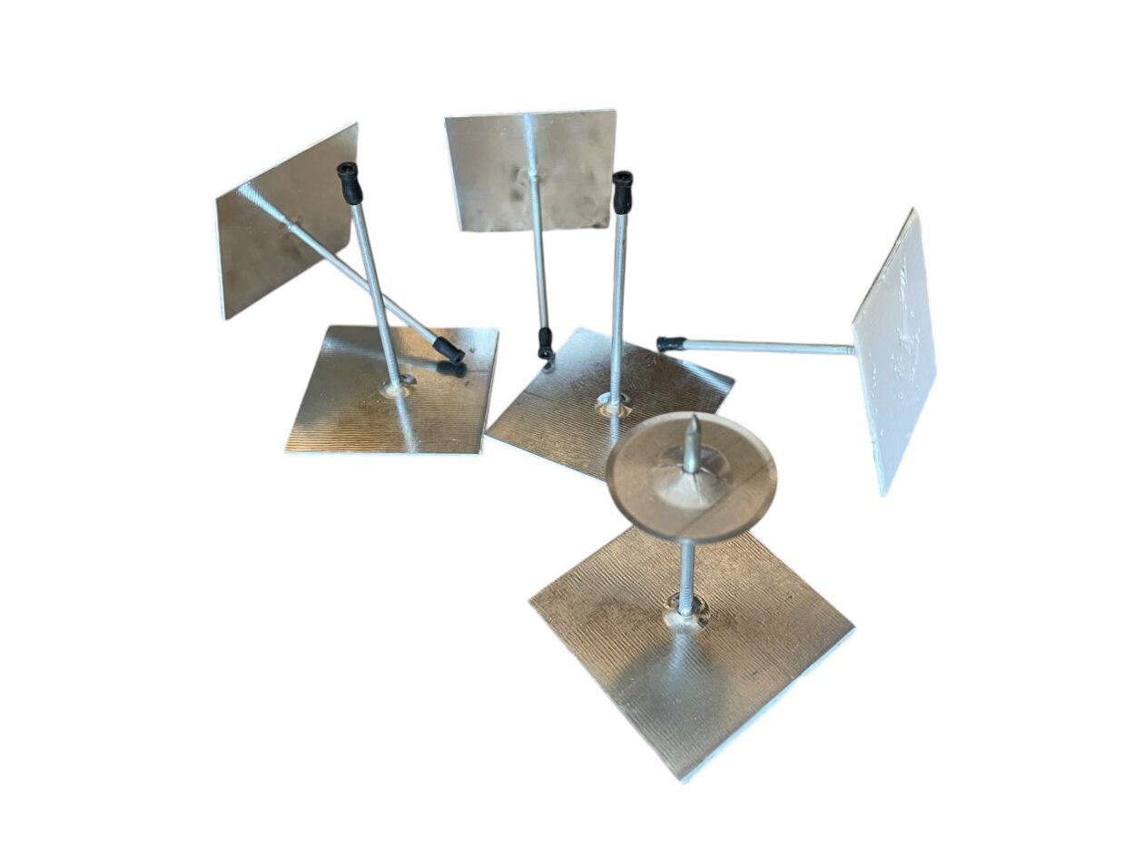 100 Insulation Wall Pins (63mm long) – ADHESIVE (sticky) base pin ...